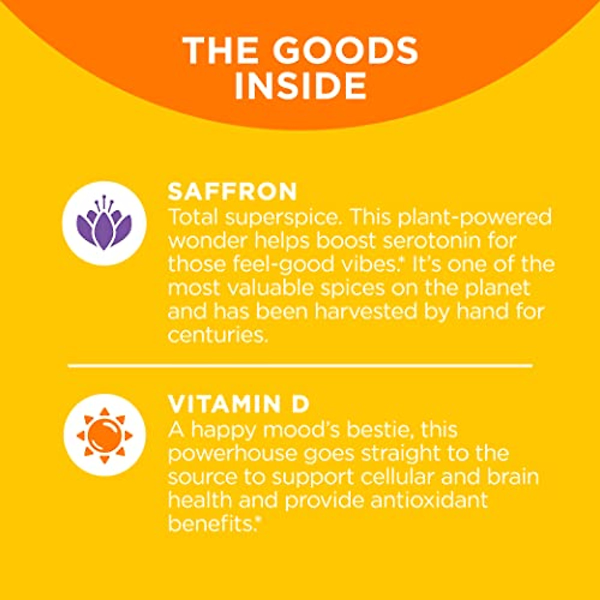 OLLY Hello Happy Gummy Worms, Mood Balance Support, Vitamin D, Saffron, Adult Chewable Supplement, Tropical Zing - 60 Count