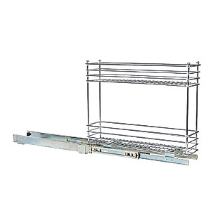 Household Essentials Glidez Narrow Sliding Organizer, 5", Chrome