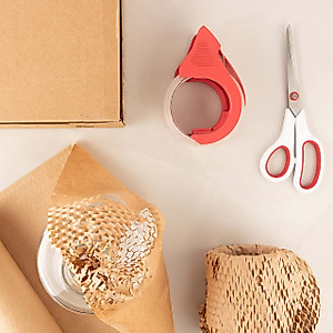 Eco-Friendly Honeycomb Wrapping Paper - 15" x 120' Roll with Fragile Stickers - Premium Packaging Solution for Fragile Items