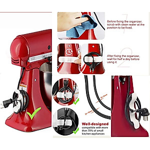 Wire organizers that can be used to stick to kitchen utensils, wire packs for small appliances, blenders, blenders, coffee makers, pressure cookers and air fryers (15Pcs)