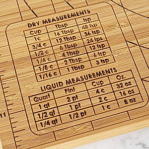 Totally Bamboo Reversible Baker's Board and Carving Butcher Block with Juice Grooves