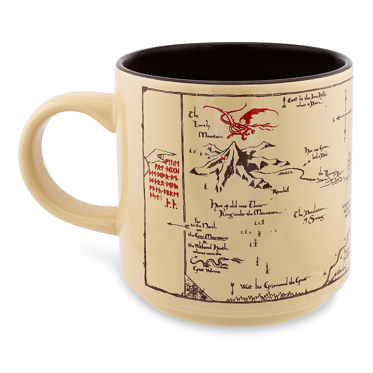 Silver Buffalo The Hobbit The Shire Map Ceramic Mug | Coffee Cup For Espresso, Tea, Cocoa | Holds 13 Ounces