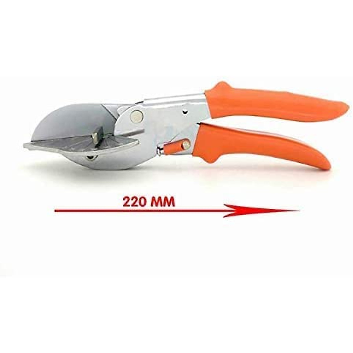Multi Angle Miter Shear Cutter Hand Tools,45-135 Degree Adjustable Angle Scissors Trim Shears Tools with 2 Extra Spare Blades (Orange)