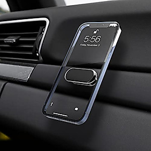 2 Pack Magnetic Zinc Alloy Car Phone Mount, Upgrade Magnet N52 8pcs, Universal Dashboard Holder, Cell Phone Grip Car Kits, 360° Adjustable Super Strong Magnet for Samsung, iPhone, LG, Pixel-Black