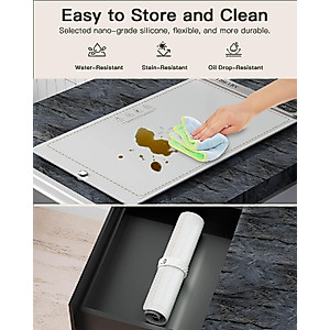 Food Warming Mat, Warming Mat for Food, Food Warmers for Parties, Upgraded Graphene Full Surface Heating Warming Tray, 6 Heat Settings and 6 Heat Timed Functionality for Parties Buffet, Daily Life Use