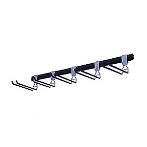 SafeRacks Wall Mounted Ski/Snowboard Rack - Includes 5 Storage Hooks