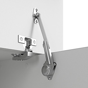 Bestar Nebula 75W Queen Size Murphy Cabinet Bed with Mattress in White, 75-inch Space-Saving Sleeping Arrangement for Multipurpose Guest Room or Home Office