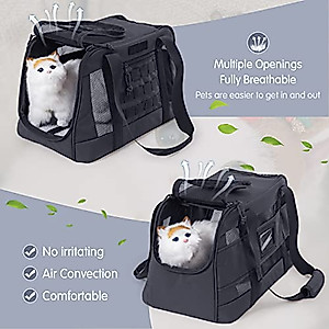 VEAGIA Cat Carrier,Pet Carrier,Cat Carriers for Medium Cats Under 25,Soft Puppy Travel Bag Carriers for Small Dogs Airline Approved