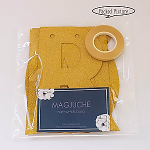 MAGJUCHE Gold glitter Cheers to 20 years banner,20th birthday party decorations