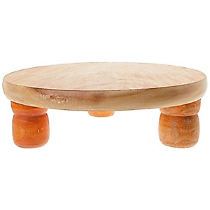 Tabakh Manual Wooden Roti Chapati Flatbread Tortilla Presser Maker with Rolling Pin, 10-Inch