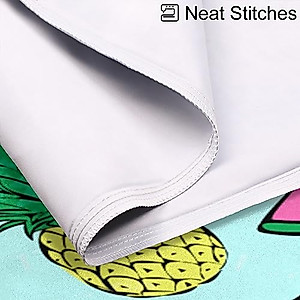 Pineapple Watermelon Popsicle Satin Pillow Cases Silk Satin Pillowcase for Hair and Skin Standard Set of 2 Super Soft Silk Pillowcase with Envelope Closure (20x26 in)