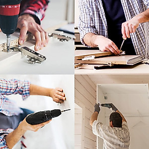 Juasky 240pcs #4#6#8#10 Black Wood Self Tapping Screws, 7 Sizes Bugle Head Metal Screw Set, Long Screw Assortment Kit with Organizer for Drywall,Wood, Deck, Cabinet