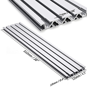 Genmitsu Aluminum Spoilboard for PROVerXL 4030, 51 x 12 x 8cm (20''x 4.7''x 3.1'')