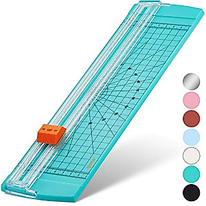 Glone 12 inch Paper Trimmer, A4 Size Paper Cutter with Automatic Security Safeguard for Coupon, Craft Paper and Photos (Green)