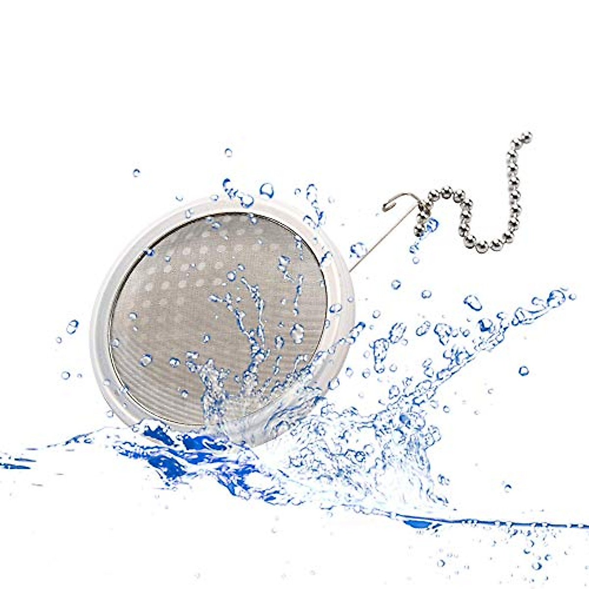 Permanent Siphon/Syhon Coffee Filter for Hario Yama Siphon Coffee Maker and Other Syphon Coffee Maker, Stainless Steel & White Silicon Rubber, Model: A1