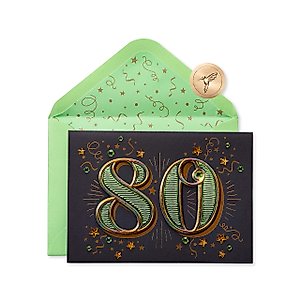 Papyrus 80th Birthday Card (Wishing You Every Happiness)