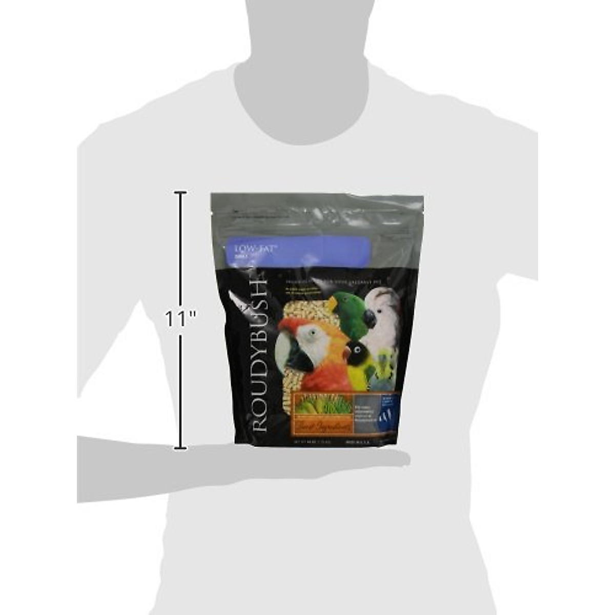 RoudyBush Low Fat Bird Food, Small, 44-Ounce
