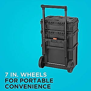 beyond by BLACK+DECKER BLACK+DECKER BDST60500APB Stackable Storage System - 3 Piece Set (Small Toolbox, Deep Toolbox, and Rolling Tote)