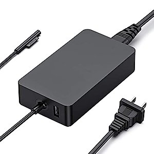 Surface Pro Charger, 15V 4A 65W Adapter Compatible with Microsoft Surface Laptop 1/2/3, New Surface Pro 7/6/5/4/3/X, Surface Go 1/2, Surface Book 1/2, Surface Laptop Go