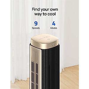 Dreo Tower Fan Smart Voice Control, 25 DB Quiet DC Portable Bladeless Fan, Works with Alexa, Google, App, Remote, 90° Oscillating, 12H Timer, 42 Inch Floor Fans for Bedroom Home Office, Pilot Pro S