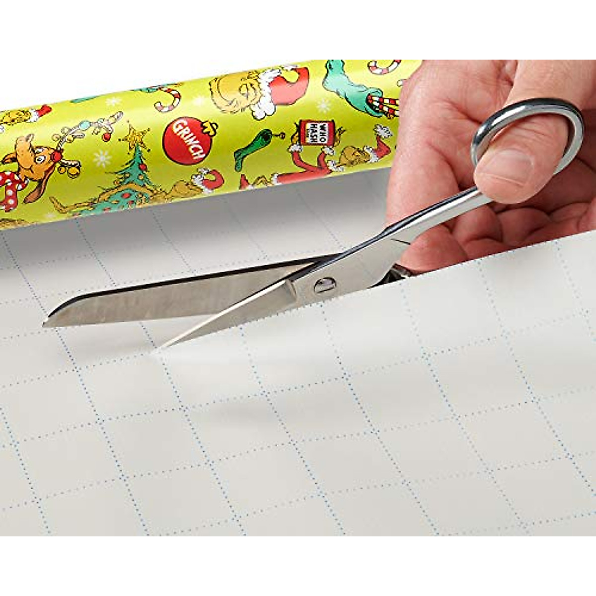 American Greetings 105 sq. ft. Christmas Wrapping Paper Bundle with Cut Lines, The Grinch (3 Rolls in. x ft.)