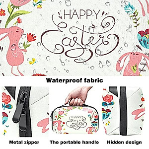 Travel Cord Organizer, Tech Organizer, Electronics Organizer, Cable Organizer Bag, Easter Cartoon Garland Bunny