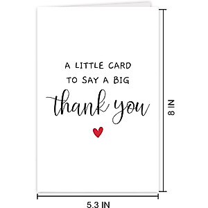 RUALOVE Funny Thank You Card, Simple Thanks Card Appreciation Card Gift Supportive Card For Boss Coworker Teacher, Cute Thank You Gift Friendship Thanks Gift for Friend Him Her