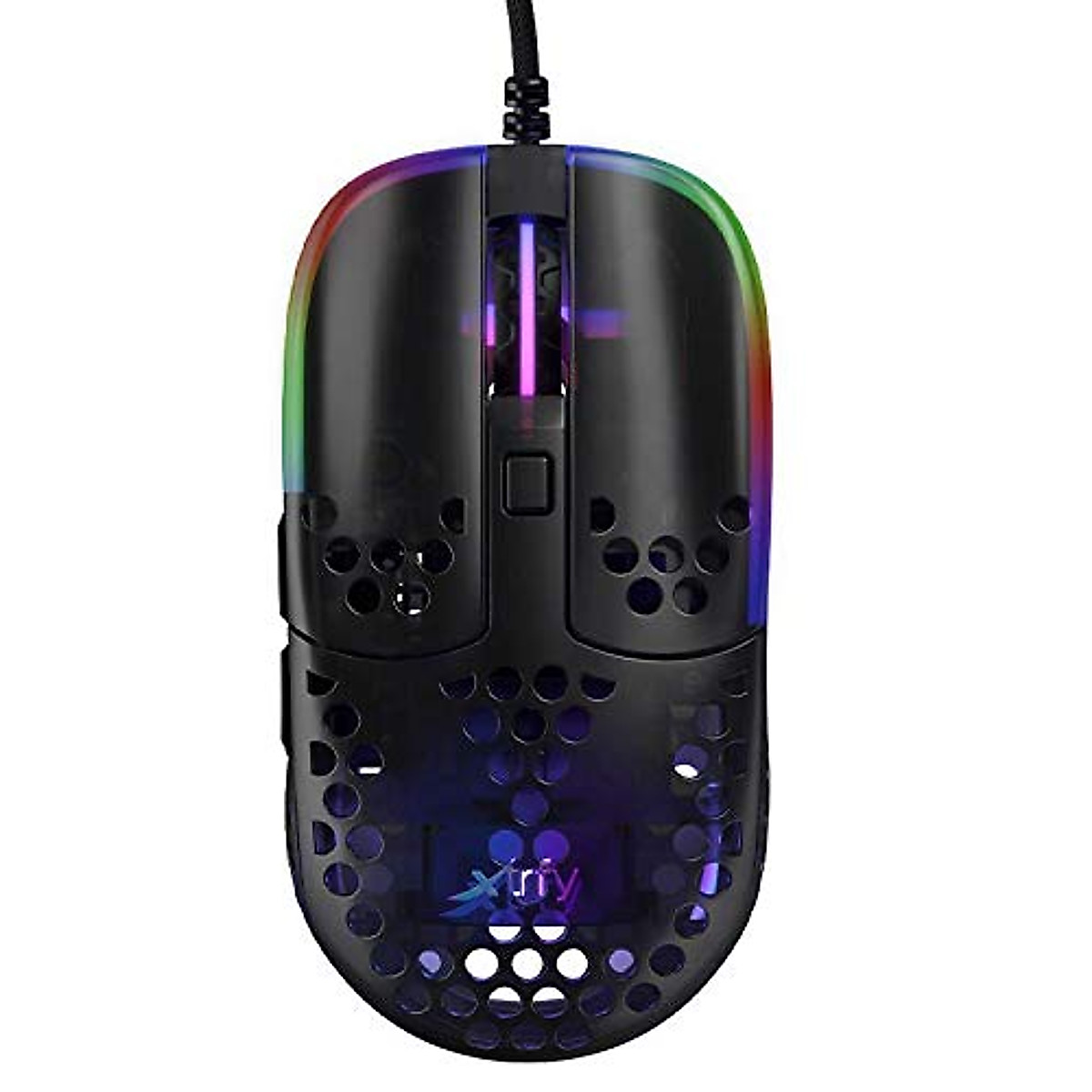 XTRFY MZ1, Ultra-Light Wired Gaming Mouse, Cutting-Edge Pixart 3389 Sensor, Unique Shape for Optimum Aim, Adjustable RGB Lighting, Zy’s Rail Edition