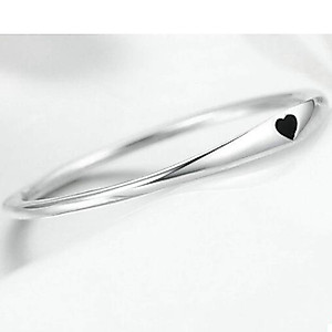 Kingray Jewelry Stainless Steel Heart Shaped Wedding Band Promise Statement Stackable Ring (10)