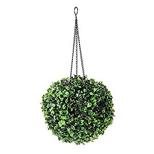 Leefasy Outdoor Grass Ball LED Hanging Patio Lantern for Patio Tree Decor