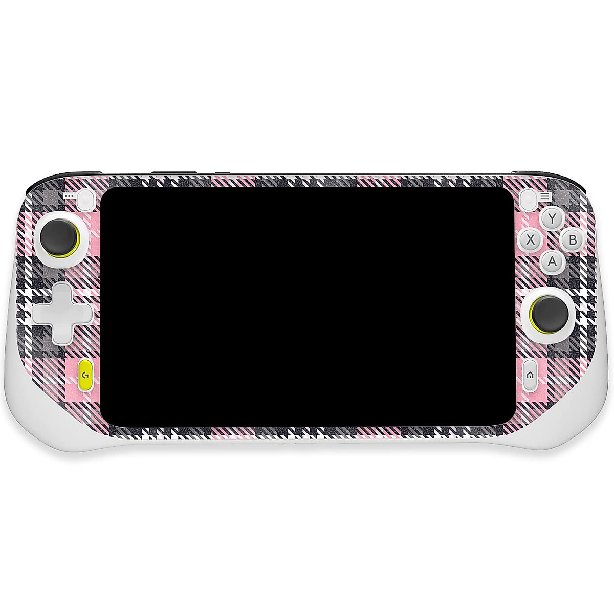 MightySkins Glossy Glitter Skin Compatible with Logitech G Cloud Gaming Handheld - Pink Plaid | Protective, Durable High-Gloss Glitter Finish | Easy to Apply | Made in The USA