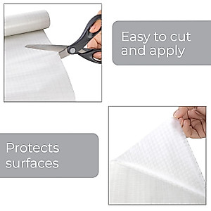 Smart Design Textured Adhesive Shelf Liner - 18 Inch x 20 Feet - Drawer Cabinet Paper - Kitchen - Textured Pyramid