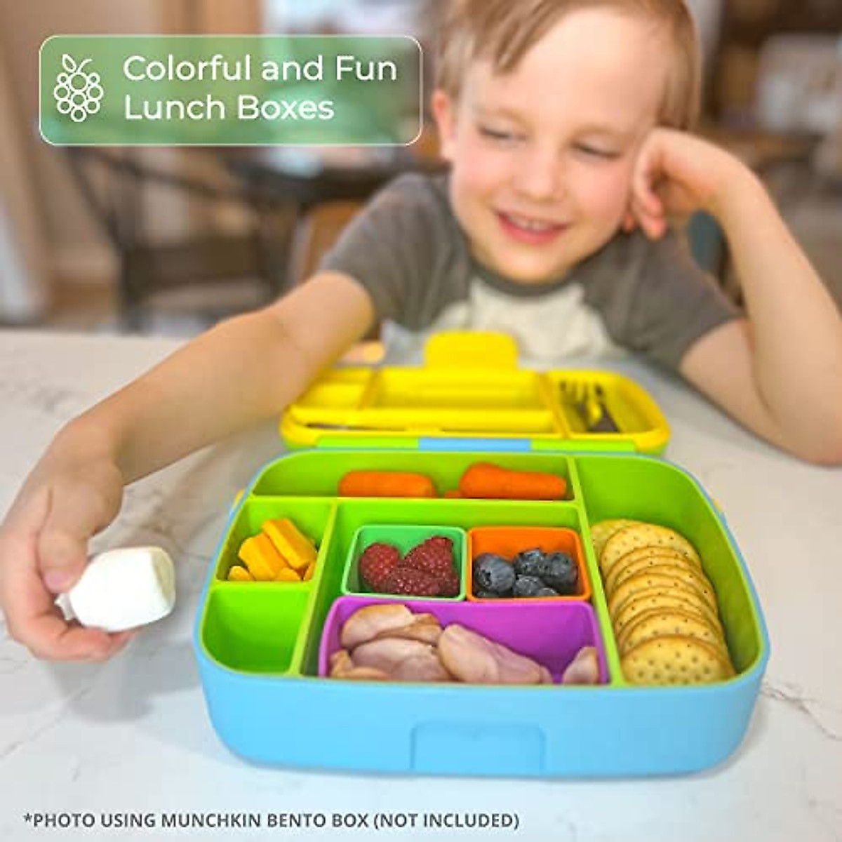 Rectangular Silicone Lunch Box Dividers 3pcs - Bento Box Divider 4"x2"x1.5" - Cupcake Baking Cups - Bento Box Accessories Meal Prep Containers