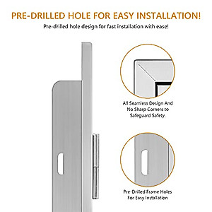 BBQ Future Stainless Steel Outdoor Kitchen Door 14W x 20H Inch, Cabinets Vertical Single Access Doors for Grilling Station or Commercial BBQ Island, Outside Grill Door with Magnet