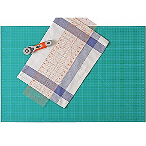 DAFA Professional 36" x 24" Self-Healing, Double-Sided Cutting Mat, Rotary Blade Compatible, (36x24), (24x18), (18x12), (12x9) Sizes, for Sewing, Quilting, Arts & Crafts Green