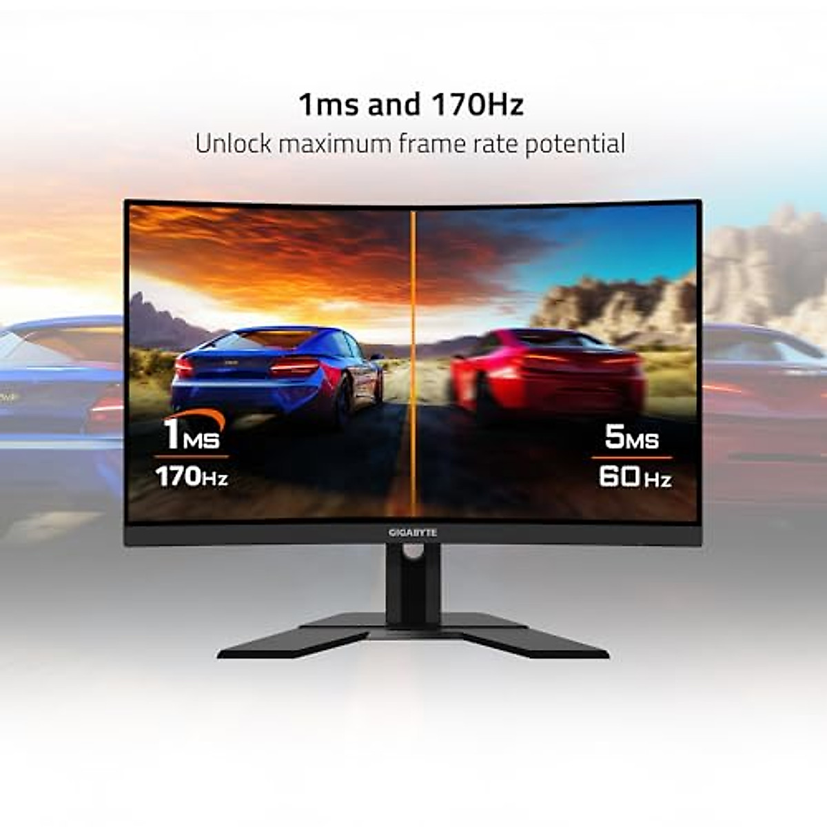 GIGABYTE G27FC A (27" 165Hz 1080P Curved Gaming Monitor, 1920 x 1080 VA 1500R Display, 1ms (MPRT) Response Time, 91% DCI-P3, FreeSync Premium, 1x Display Port 1.2, 2x HDMI 1.4)