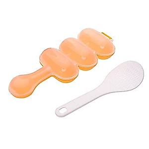 DZHT Rice Ball Molds, DIY Rice Baller Shakers Lunch Maker Mould, Onigiri Mold, Ball Shaped Kitchen Tools Food Decor for Kids, Rice Ball Mold Shaker Sushi Maker Mould with a Mini Rice Paddle (1 Set)