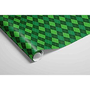 WOPARTY Green Wrapping Paper Roll - with Cut Lines for Birthday, Holiday, Wedding, Baby Shower Party DIY Pack - 3 Rolls - 17 in X 120 in Per Roll