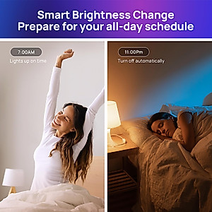 Consciot Smart Light Bulbs,WiFi Bluetooth Bulbs Works with Alexa/Google Home/Siri/SmartThings, RGBTW Color Changing LED Light Bulb, Music Sync Smart Bulbs E26 9W 800LM A19 Matter Smart Bulb, 2 Pack