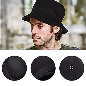 Mr. Pen- Bucket Hat, Black, Men Bucket Hats, Black Bucket Hats for Men, Bucket Hat Men, Fishing Hats for Men, Men's Bucket Hat, Beach Bucket Hat, Bucket Hat Black, Summer Hats for Men
