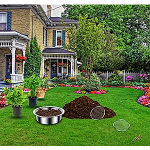 Bonsai Soil Sifter Set for Gardening - Soil Sieve with 5 Interchangeable Mesh ( 1mm, 3mm, 5mm, 7mm, 9mm), Garden Sifting Screen for Dirt, Sand, Rock, Filtration, Compost and Bonsai