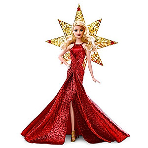 Barbie 2017 Holiday Doll, Blonde with Gold Dress