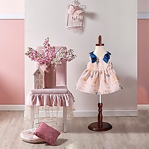 Bonnlo Upgraded Kid Dress Form, 2-3 Years Old, 3-4 Years Old, Toddler Mannequin Torse with Adjustable Rubber Wood Stand for Dress Jewelry Display (0.5-1 Years Old)