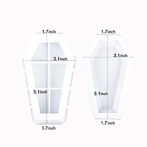 Halloween Resin Silicone Molds, Resin Coffin Molds Storage Box Molds, Halloween Decorative Casting Mold for Halloween Theme DIY Making Supplies