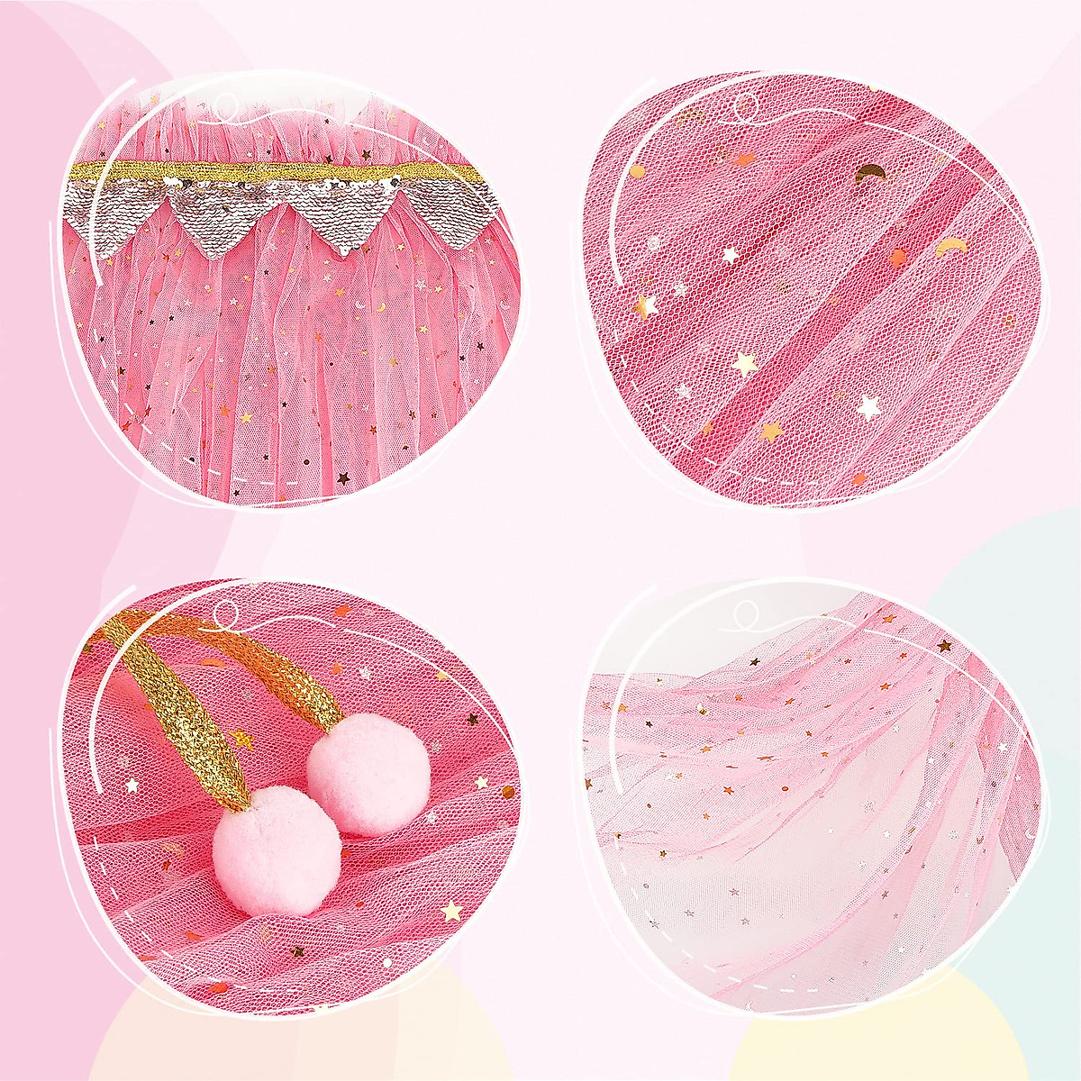 10 Pieces Princess Cape Set Dress up Clothes for Little Girls Party Cosplay Cloak with Jewelry Tiara Crown Wand Gloves