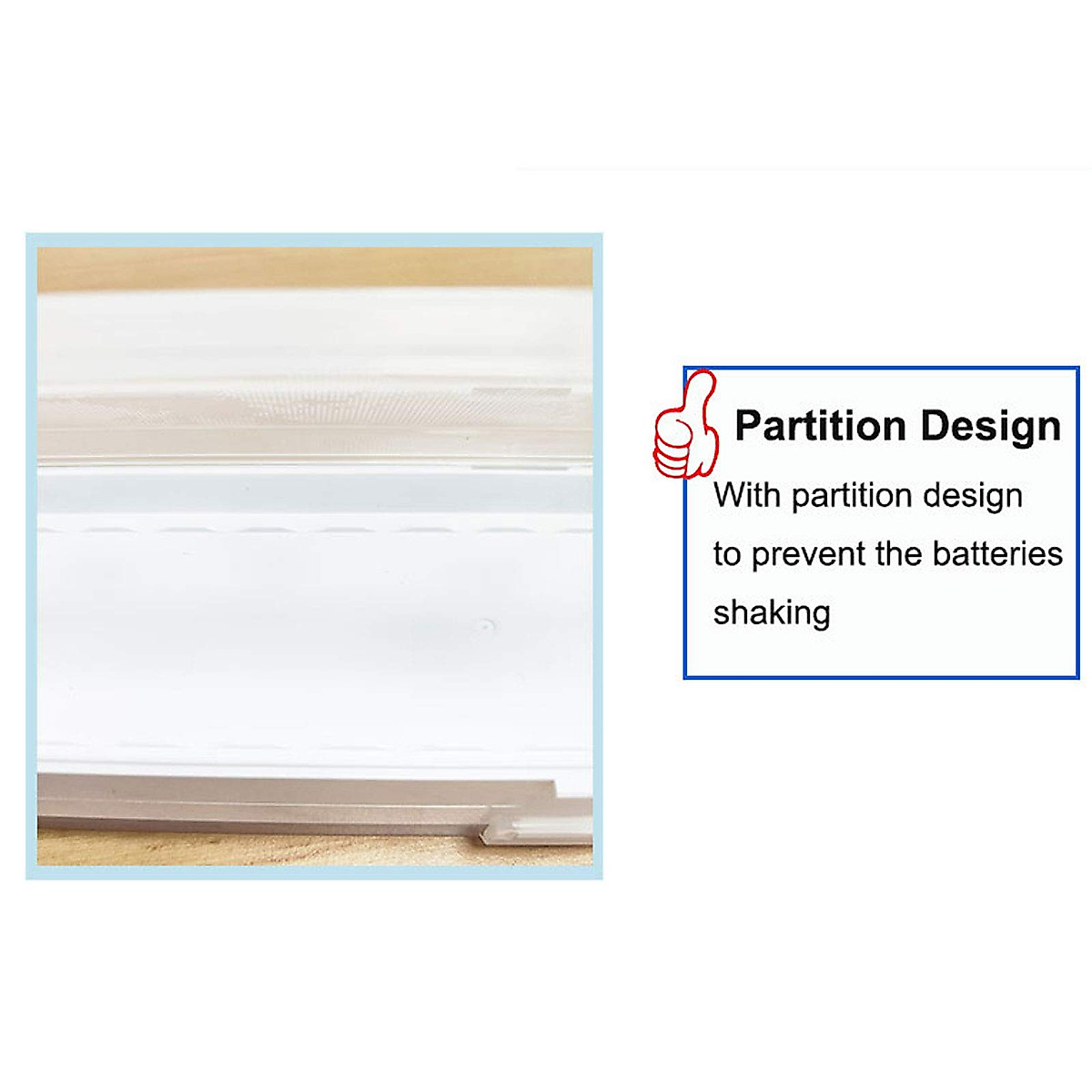 Soshine Battery Organizer Storage Box,Battery Holder Case for 24 pcs AA Batteries