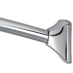 Moen CSR2164CH 72-Inch Permanent Mount Adjustable Curved Shower Rod, Chrome