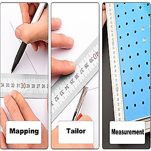 Utoolmart Right Angle Ruler, Framing Square Ruler, 250 x 500mm Stainless Steel, L Shape Ruler, Framing Ruler, Try Square Ruler Tools for Carpenter Engineer 1 Pcs