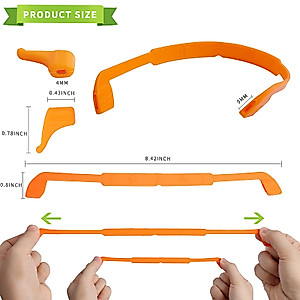 WSYUB 12 Pcs Kids Silicone Glasses Straps, Anti-Slip Kids Sports Eyeglasses Sunglasses Strap, Glasses Band Holder, Soft Elastic Eyewear Retainers, 8.4inch, 24 Pieces