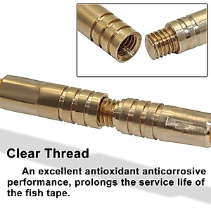 Boeray 11' Fiberglass Running Electrical Wire Cable Pulling Fish Tape Kit with 5 Different Attachments and Fish Tape Tool in a Carrying Case